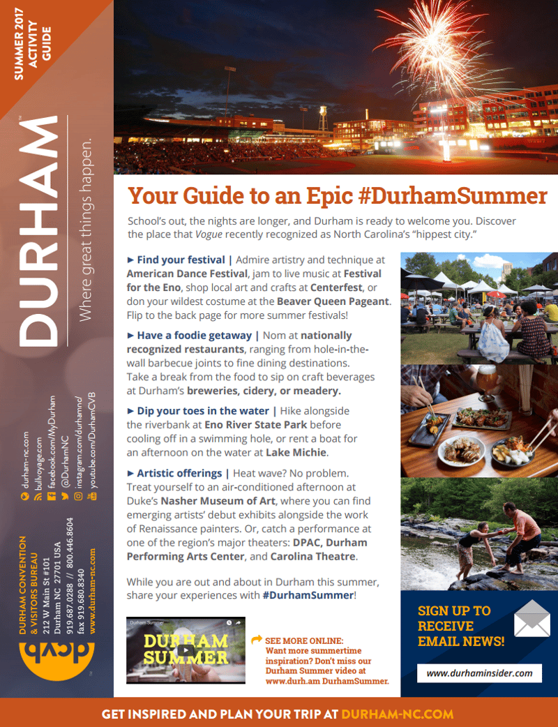 Download Your Guide to Spring Activities and Events in Durham